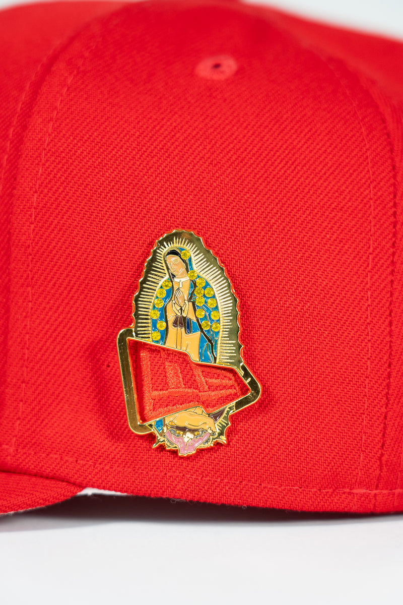 GOLD VIRGENCITA BANDERA PIN – Revien Hats